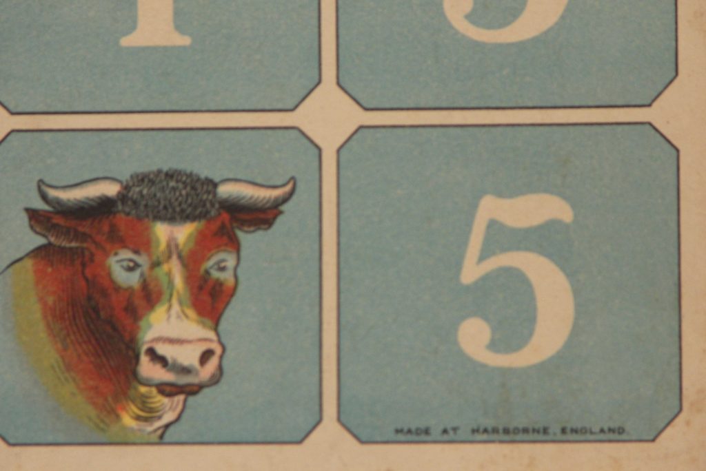 1920's The Chad Valley BULL BOARD Game, Harborne, England - tomsk3000