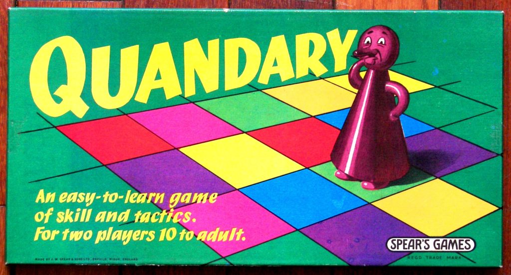 1970 QUANDARY Board Game by Spear's, England - tomsk3000