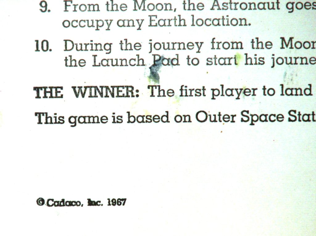 1967 Moon Shot Game by Cadaco, Chicago, USA - tomsk3000