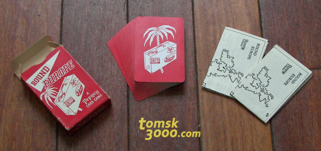 1957 Round Europe Card Game Pepys Series, London - tomsk3000