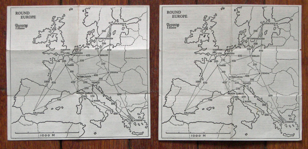 1957 Round Europe Card Game Pepys Series, London - tomsk3000