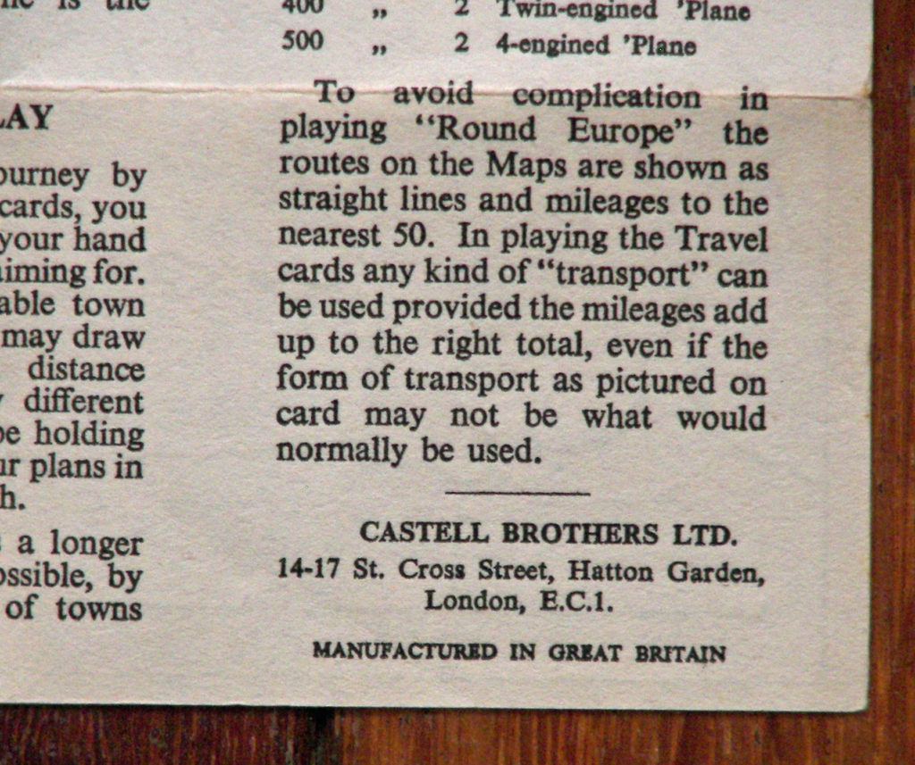 1957 Round Europe Card Game Pepys Series, London - tomsk3000