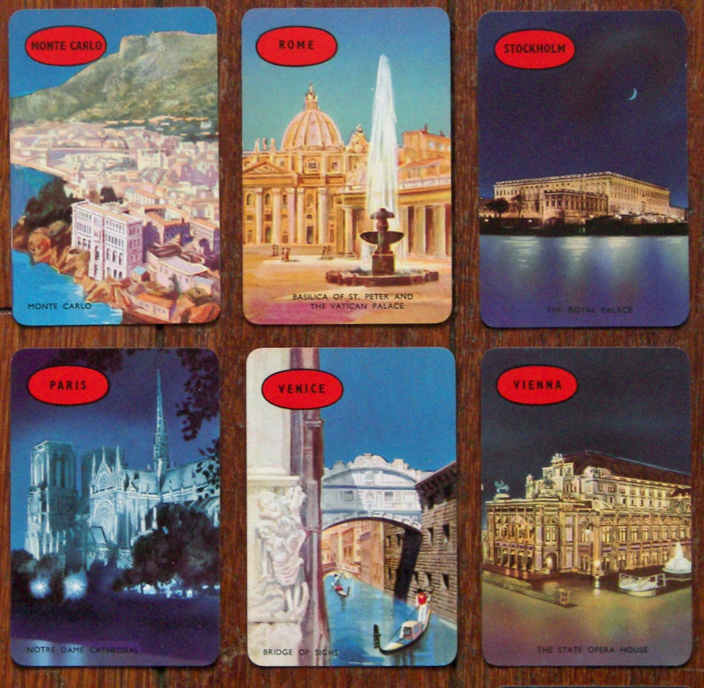 1957 Round Europe Card Game Pepys Series, London - tomsk3000