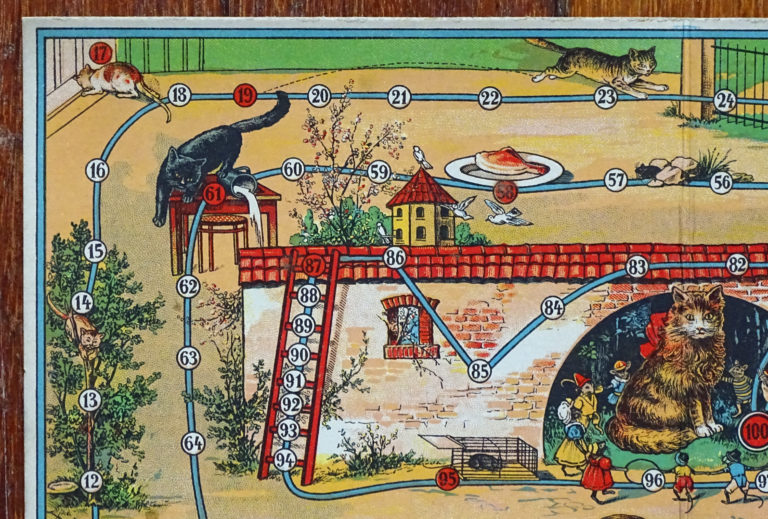 1910's Cat and Mice Board Game by Spears, Bavaria - tomsk3000