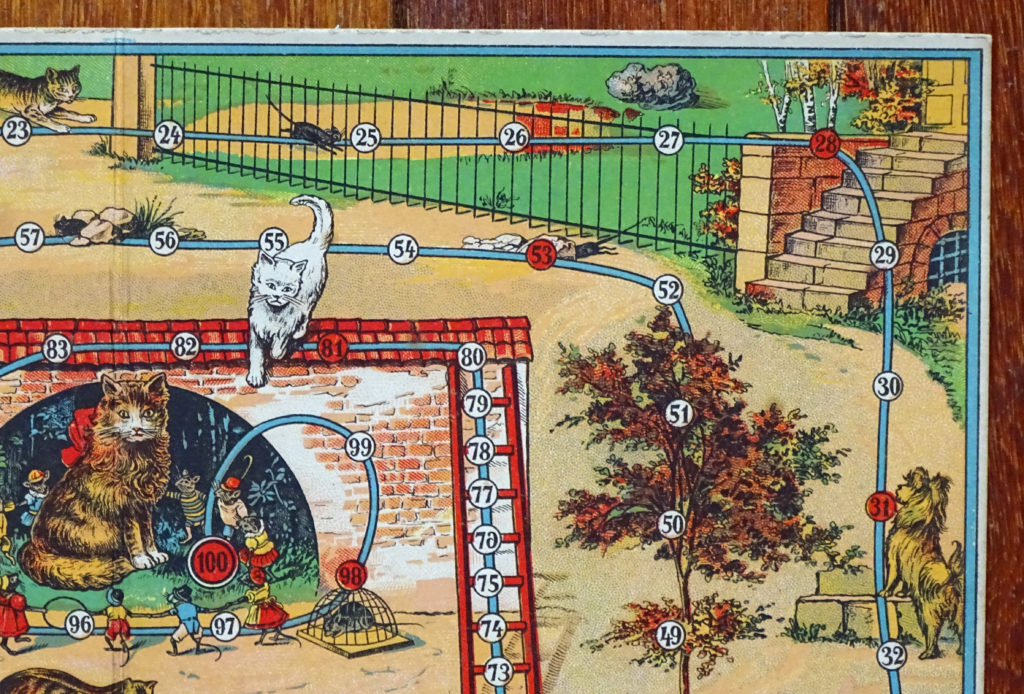 1910's Cat and Mice Board Game by Spears, Bavaria - tomsk3000