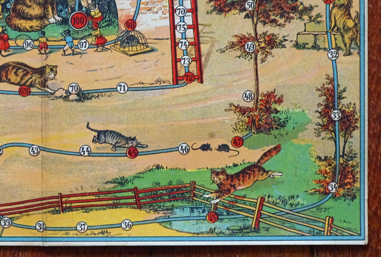 1910's Cat and Mice Board Game by Spears, Bavaria - tomsk3000
