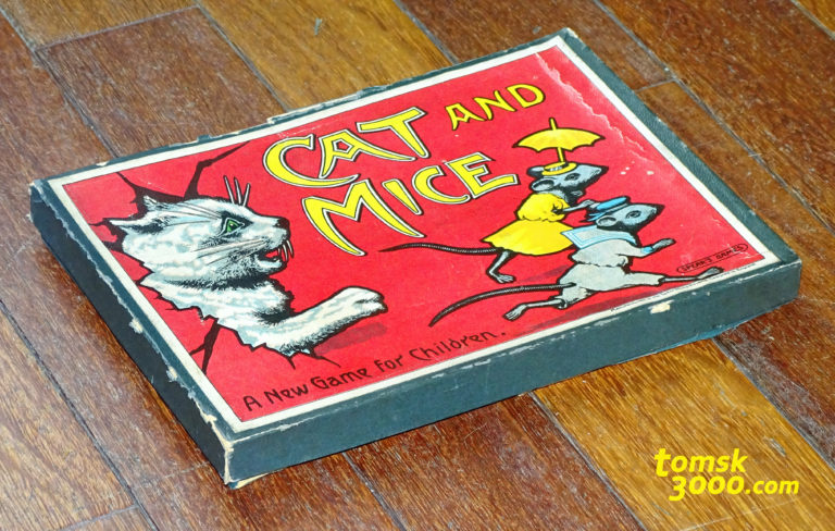 1910's Cat and Mice Board Game by Spears, Bavaria - tomsk3000