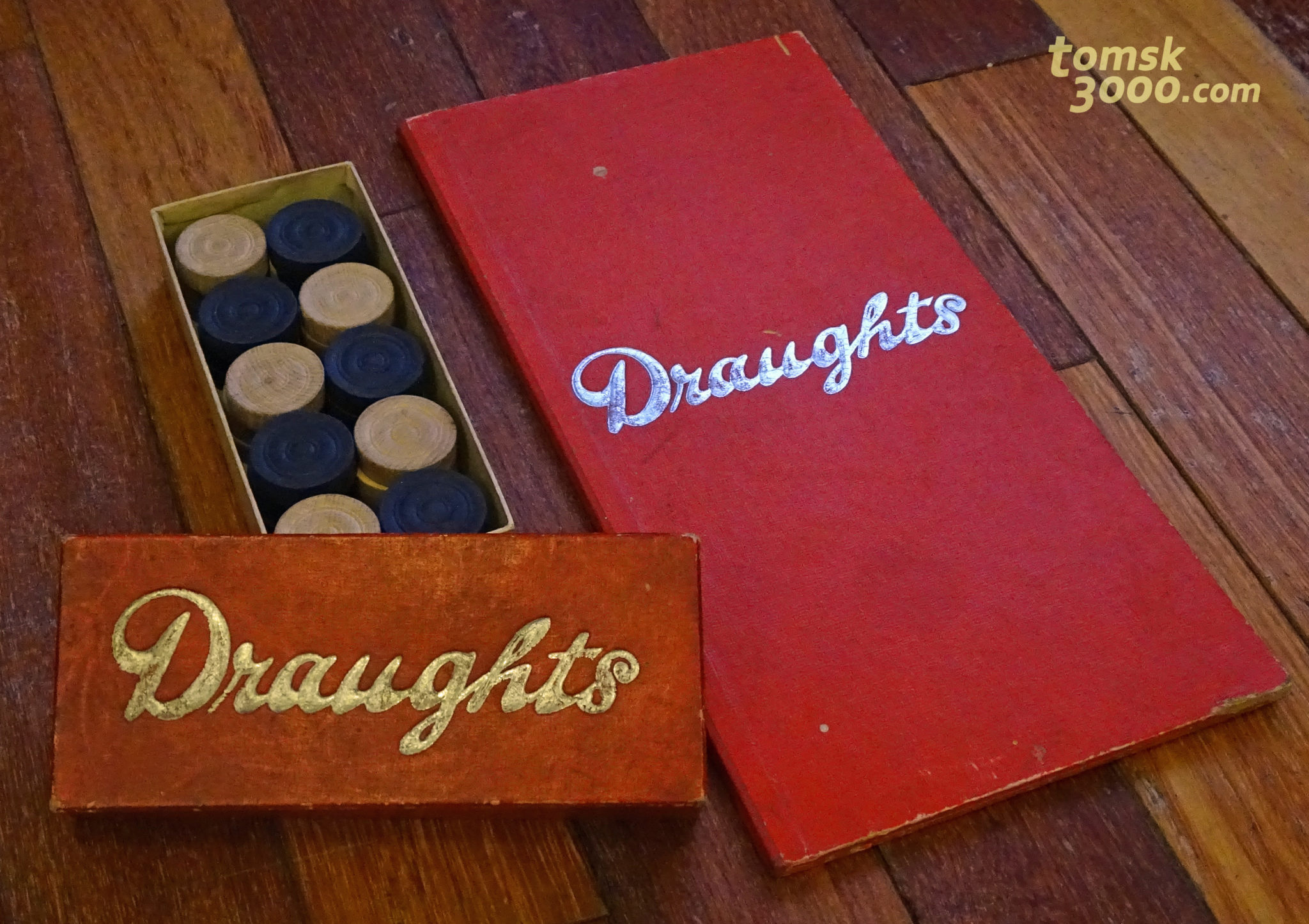 1900's Edwardian British Draughts (Checkers) Set with Board - tomsk3000