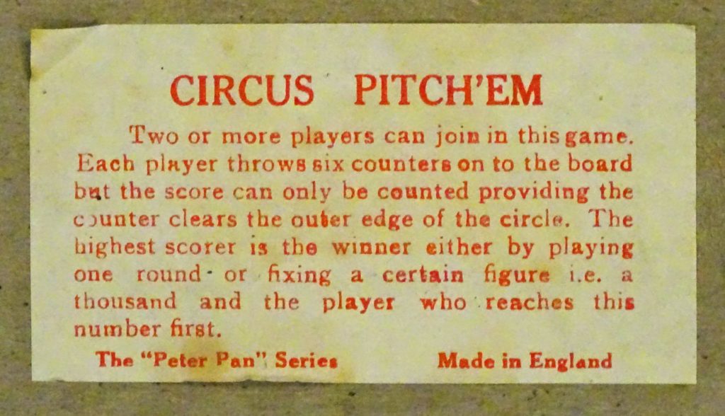 1950's Circus Pitch'em Target Game by Peter Pan, England - tomsk3000