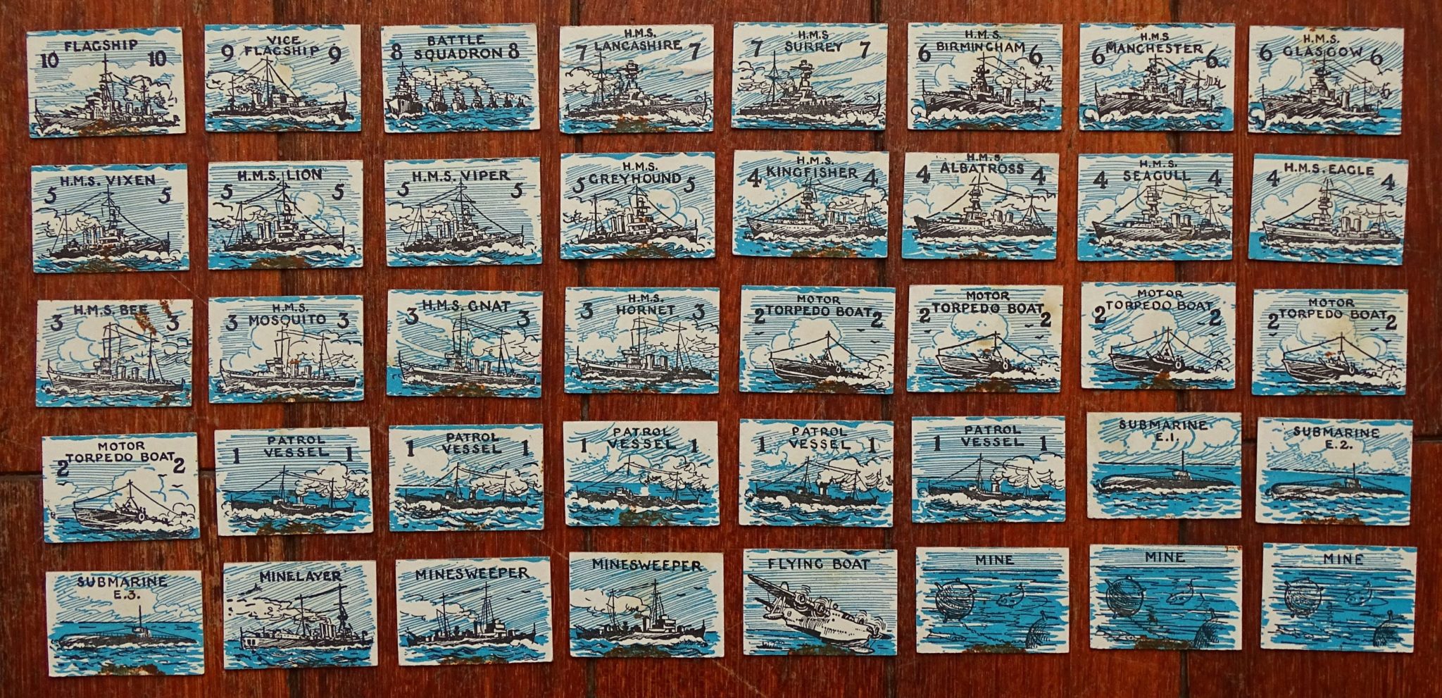1950's Dover Patrol or Naval Tactics Board Game by H.P. Gibson, England ...