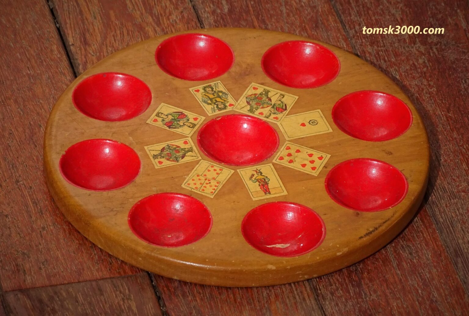 1950's Poch / Pochen / Pochspiel Wooden Game Board, Germany - tomsk3000