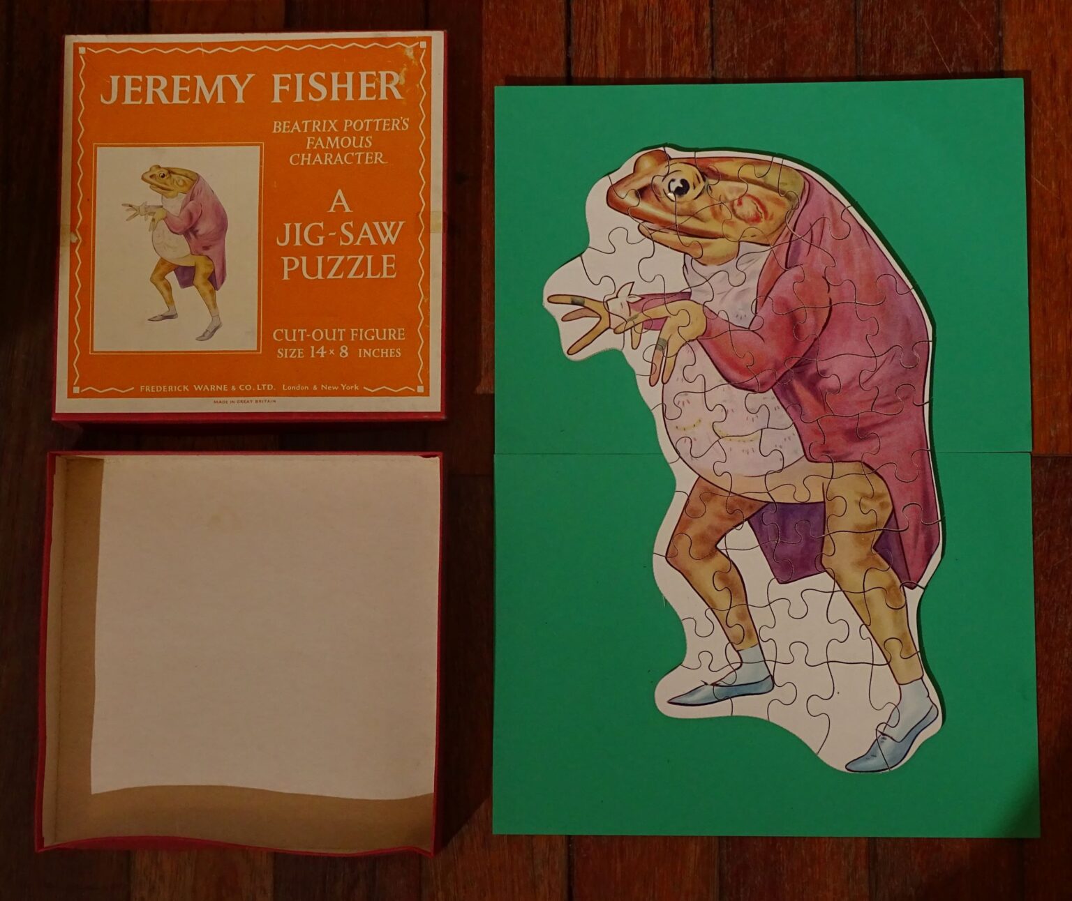 1930's Beatrix Potter's Famous Character Jig-Saw Puzzle - Jeremy Fisher ...