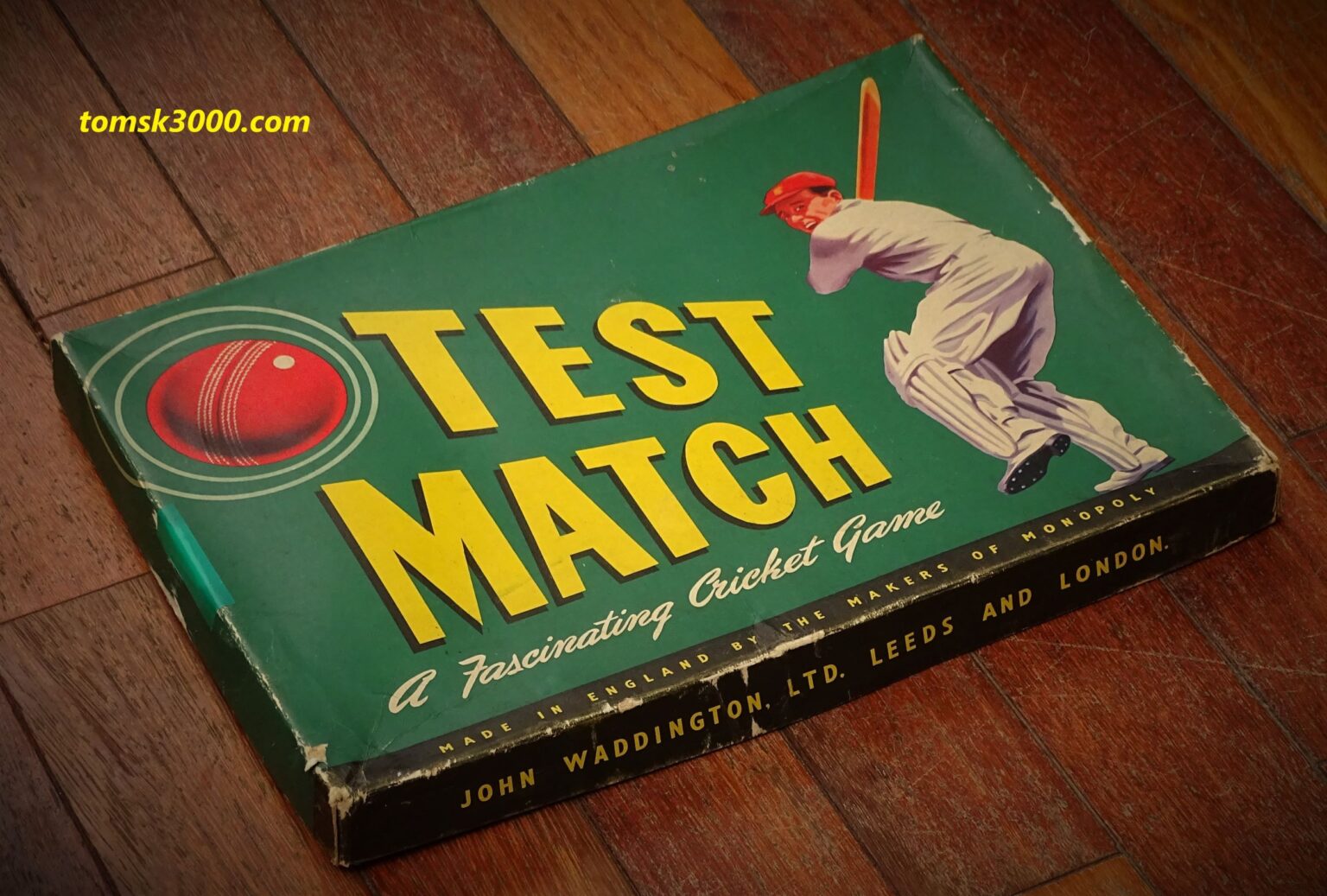 1955 TEST MATCH Vintage British Cricket Game by John Waddington, Leeds ...