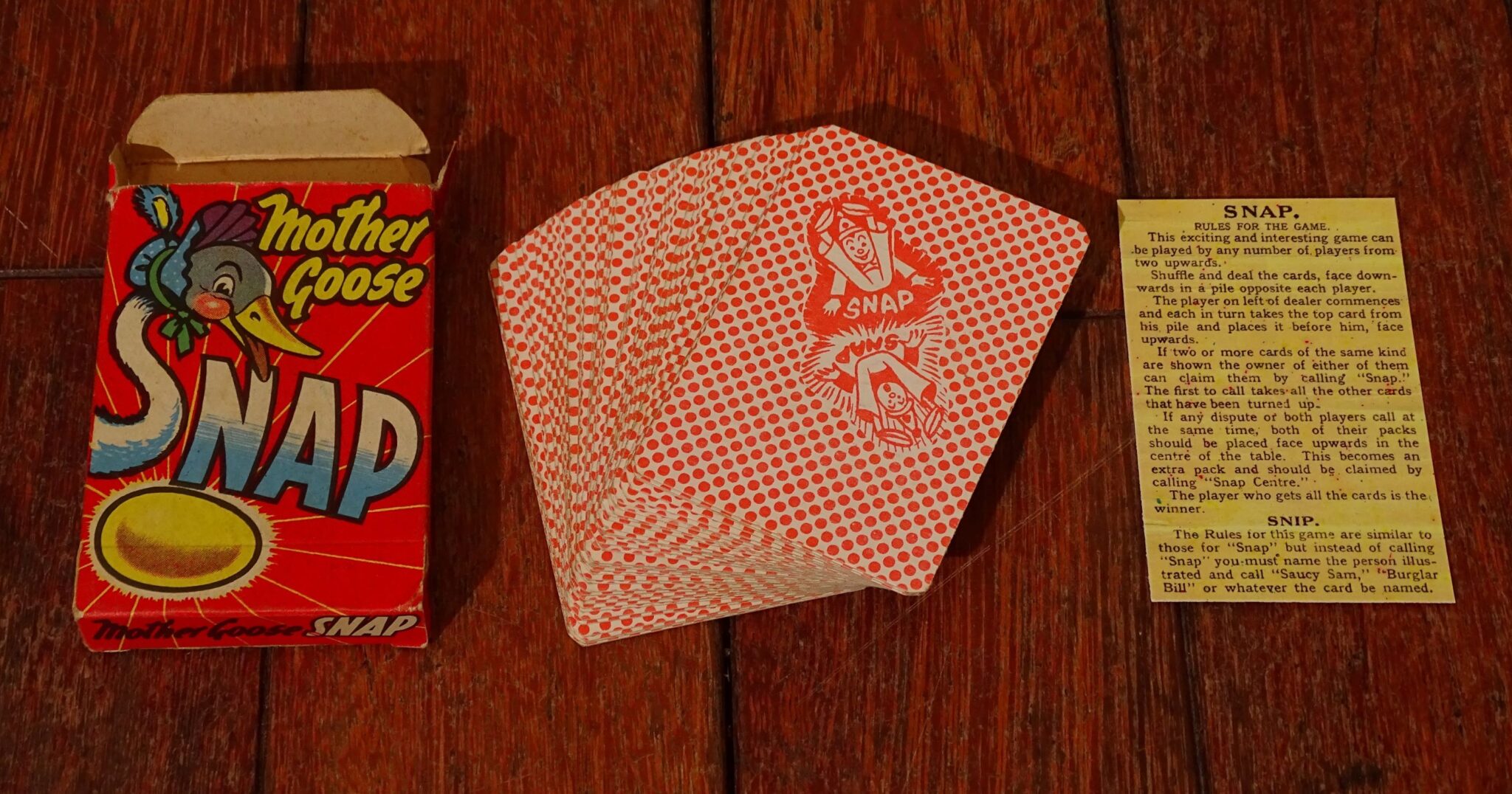 1950's Mother Goose SNAP Card Game by Tower Press, England - tomsk3000