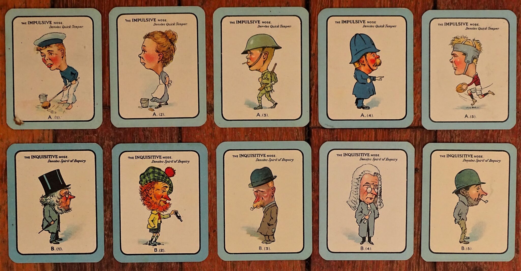 1927 The Nose Card Game by Carreras Ltd., London, England - tomsk3000