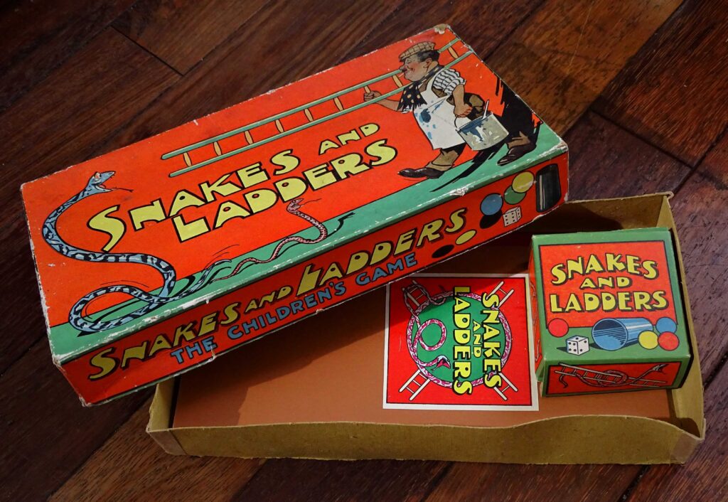 1940's Snakes and Ladders Game by UPL, London - tomsk3000