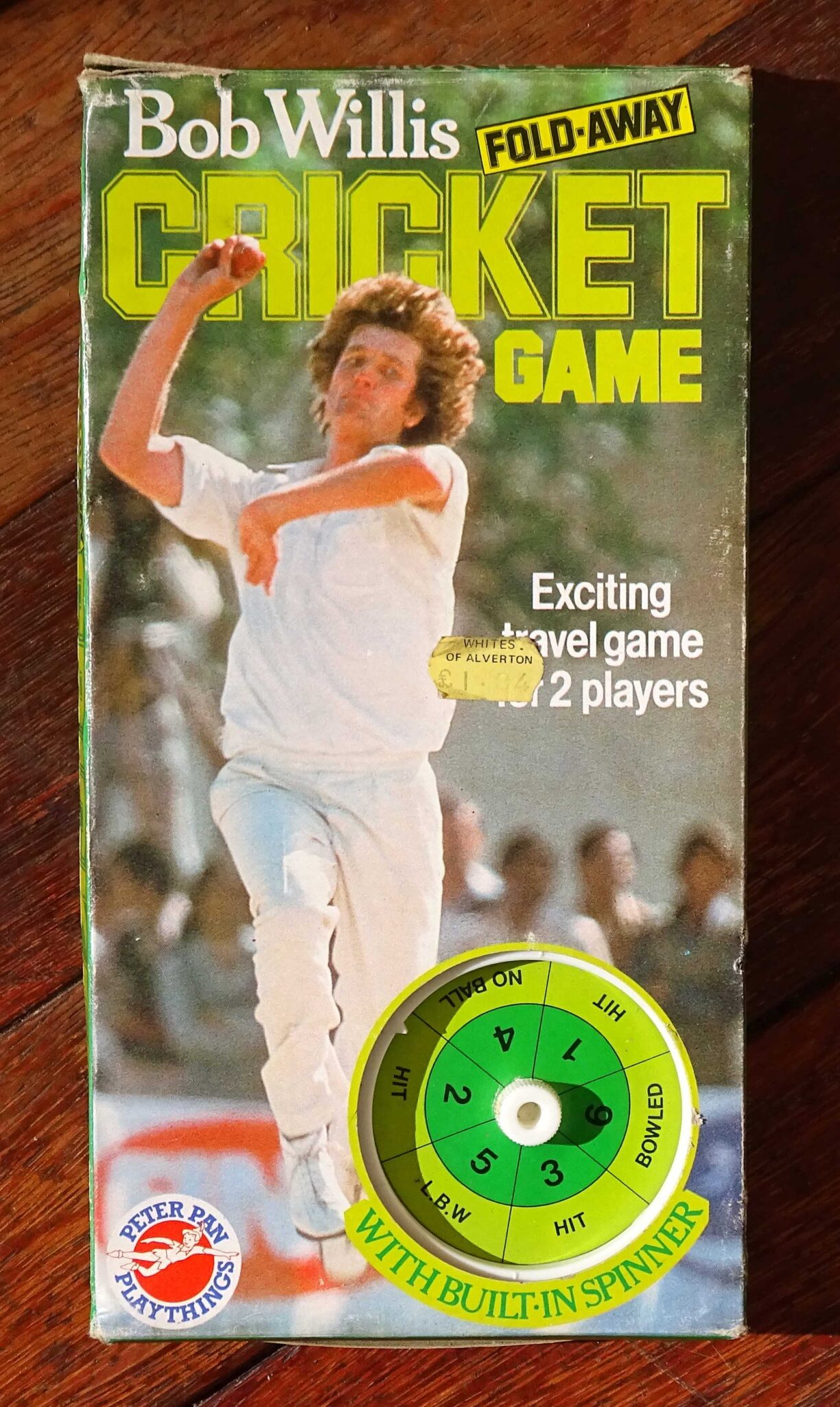1970's Bob Willis Fold-Away Cricket Game by Peter Pan, England - tomsk3000