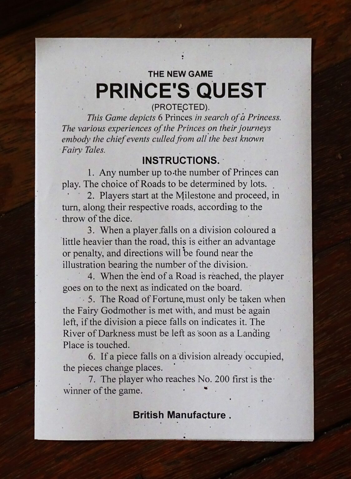 1900's The Prince's Quest by Roberts Brothers of Gloucester, England ...